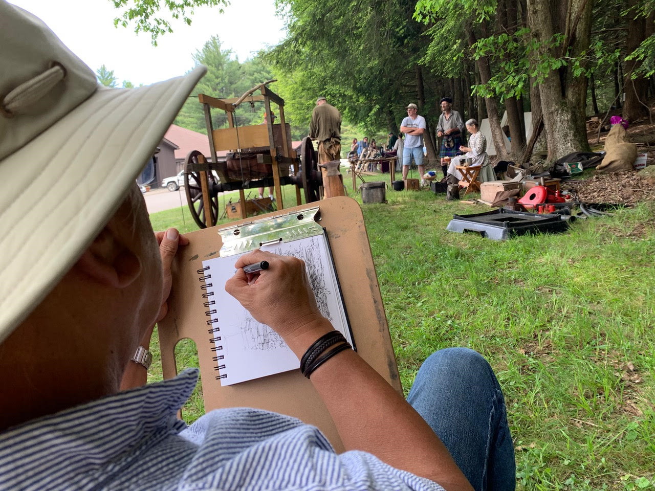 Victor Beltran Sketching in Cook Forest festival | Cook Forest Sawmill ...